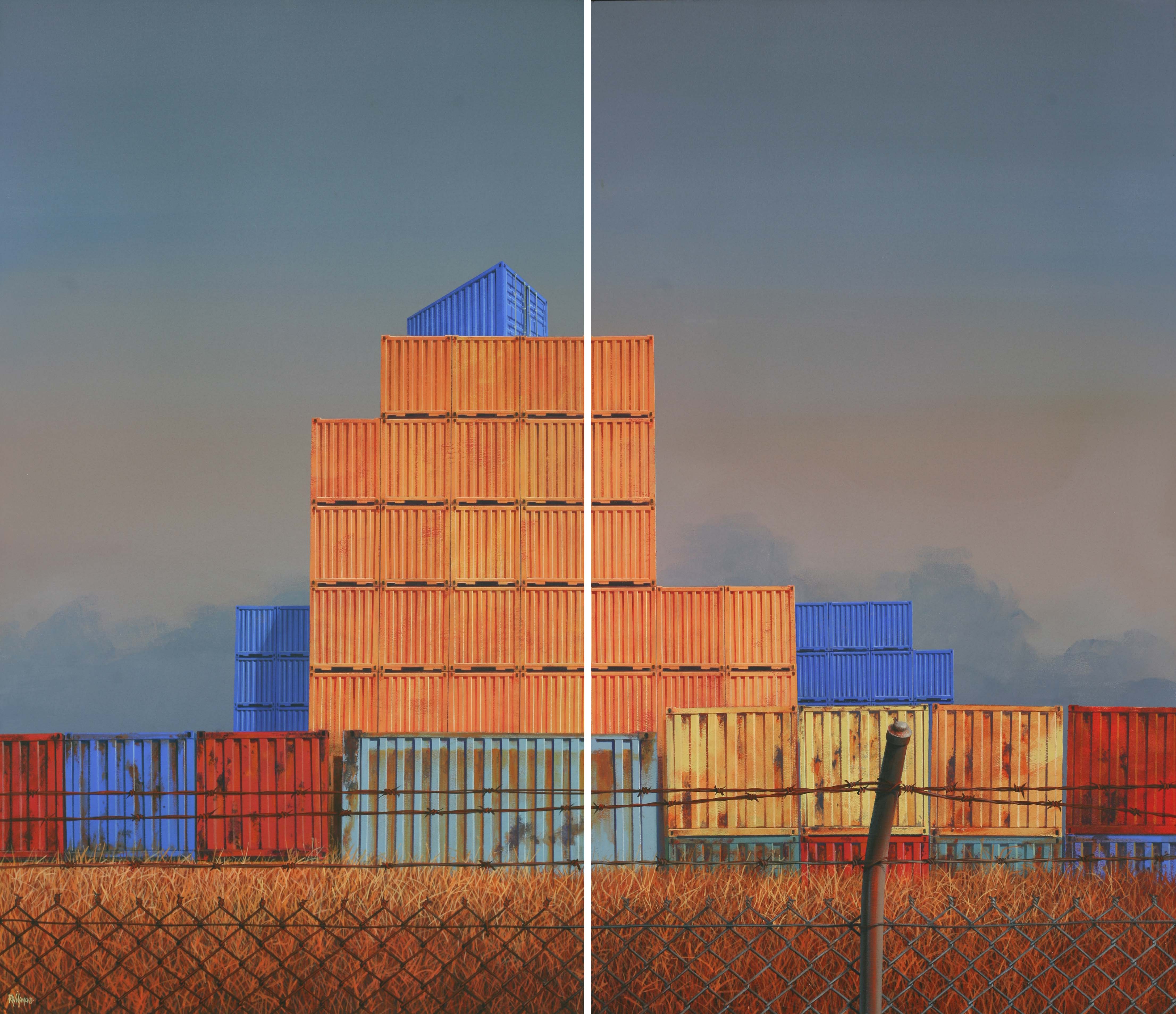 KEPT IN CONTAINERS (Diptych) in stock at Art Nomad